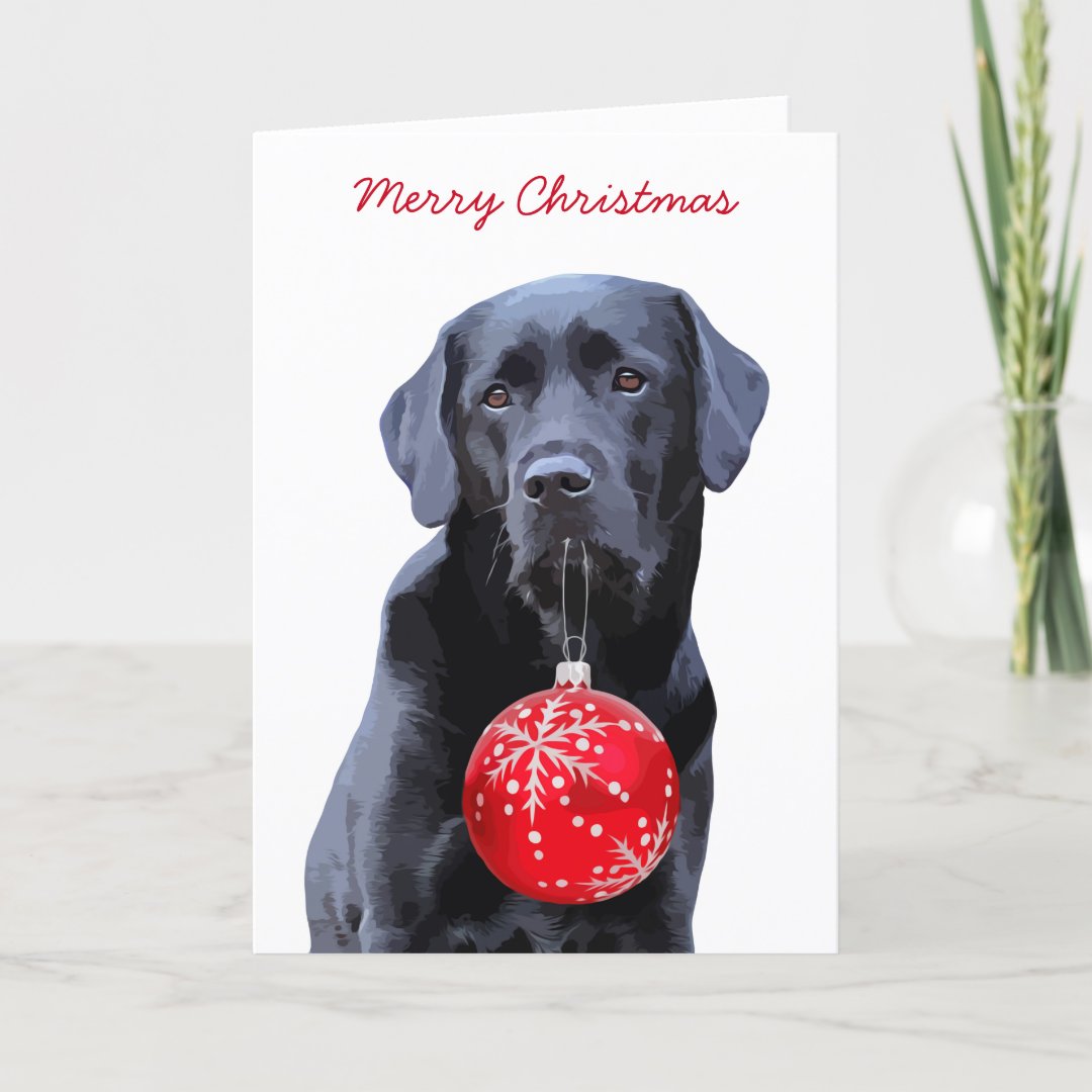 Black Lab Christmas - Labrador Holiday - Black Dog | Zazzle