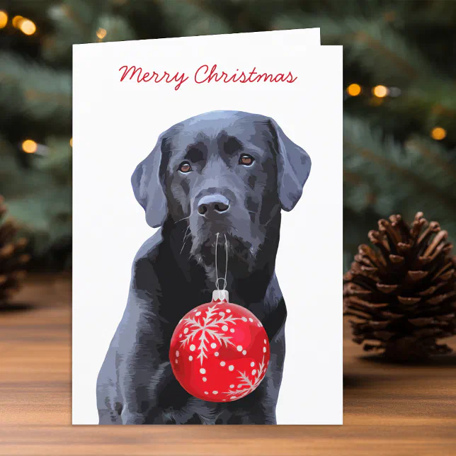 Black Lab Christmas - Labrador Holiday - Black Dog | Zazzle