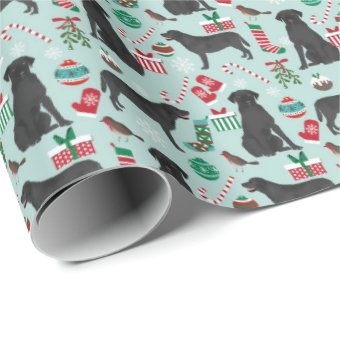 Black Lab Christmas wrapping paper | Zazzle