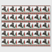Black Lab Christmas Wrapping Paper | Zazzle