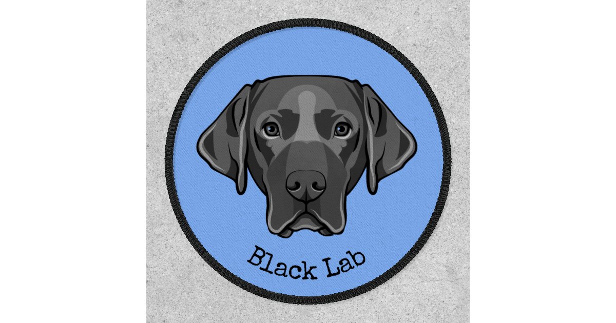 Black Lab Design Patch | Zazzle