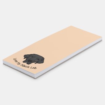 Black Lab Dog Design Magnetic Fridge Notepad | Zazzle