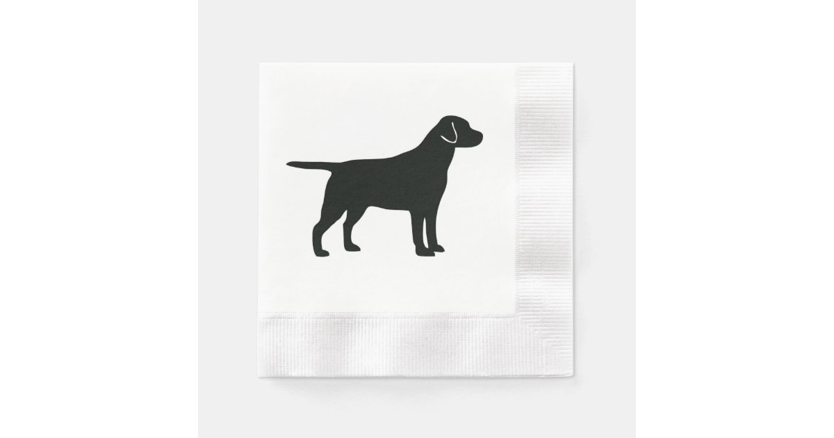 Black Lab Dog Napkins | Zazzle