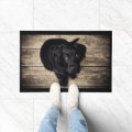 Black lab doormat. doormat | Zazzle