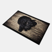 Black lab doormat. doormat | Zazzle