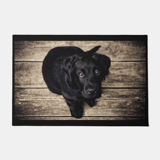 Black lab doormat. doormat | Zazzle.com
