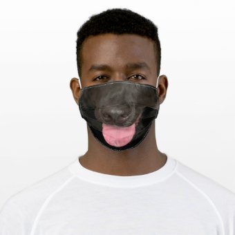 Black Lab Face Cloth Face Mask | Zazzle