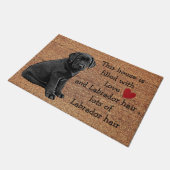 Black Lab Funny Dog Rustic Coir Entry Labrador Doormat | Zazzle