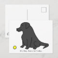 Black Lab Funny Pet Cartoon On A Cute Black Lab Postcard | Zazzle