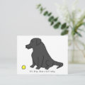 Black Lab Funny Pet Cartoon On A Cute Black Lab Postcard | Zazzle