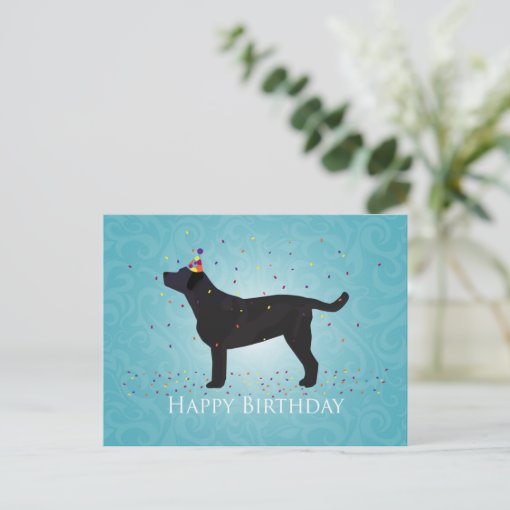 Black Lab Happy Birthday Card Design | Zazzle