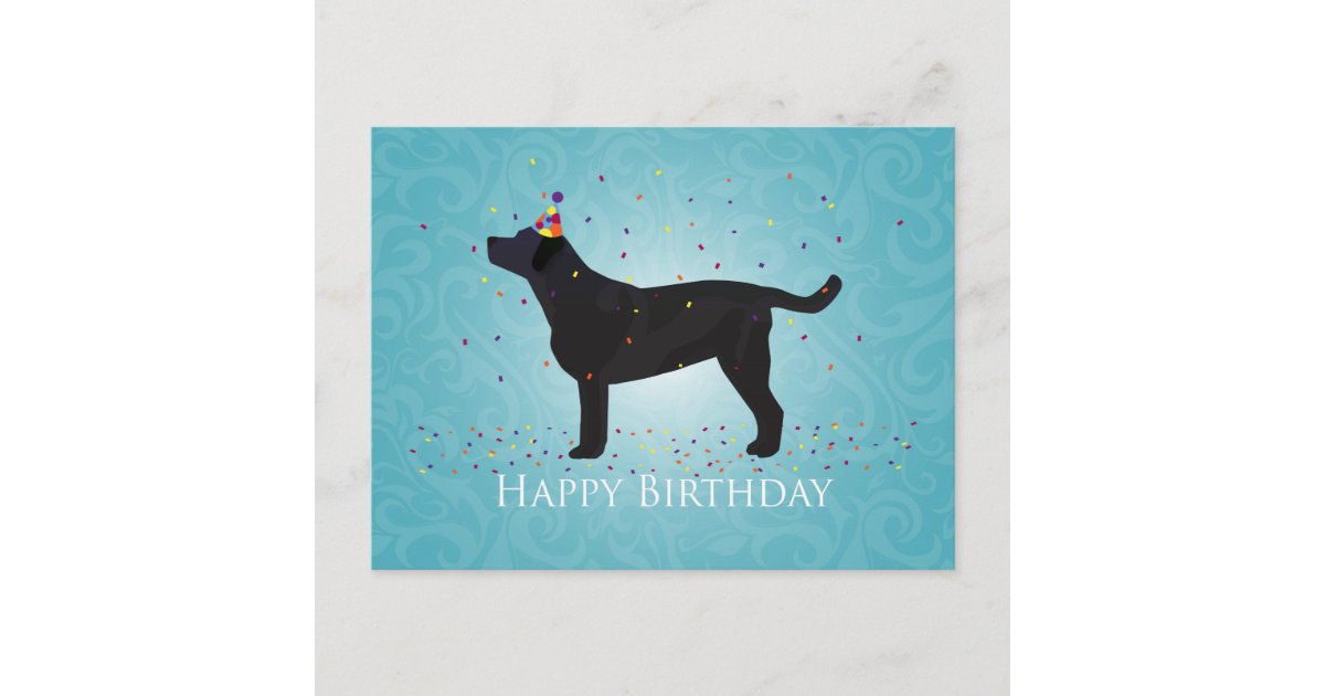 Black Lab Happy Birthday Card Design | Zazzle