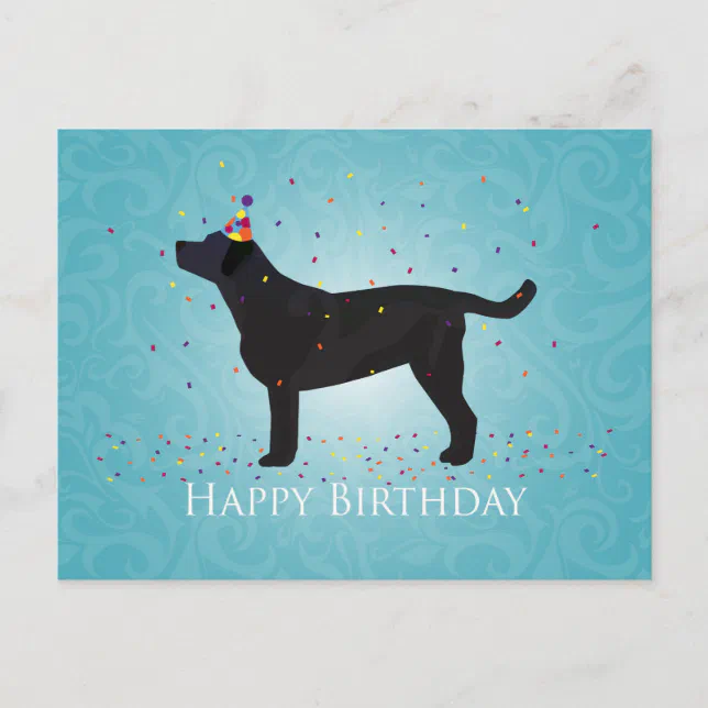 Black Lab Happy Birthday Card Design | Zazzle