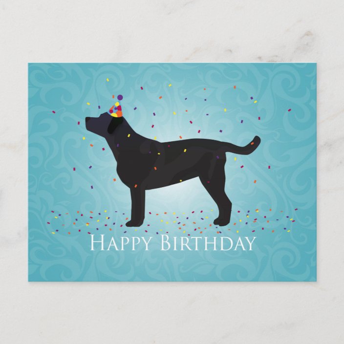 Black Lab Happy Birthday Card Design | Zazzle.com