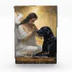 Black Lab Heaven Custom Memorial Photo Block | Zazzle