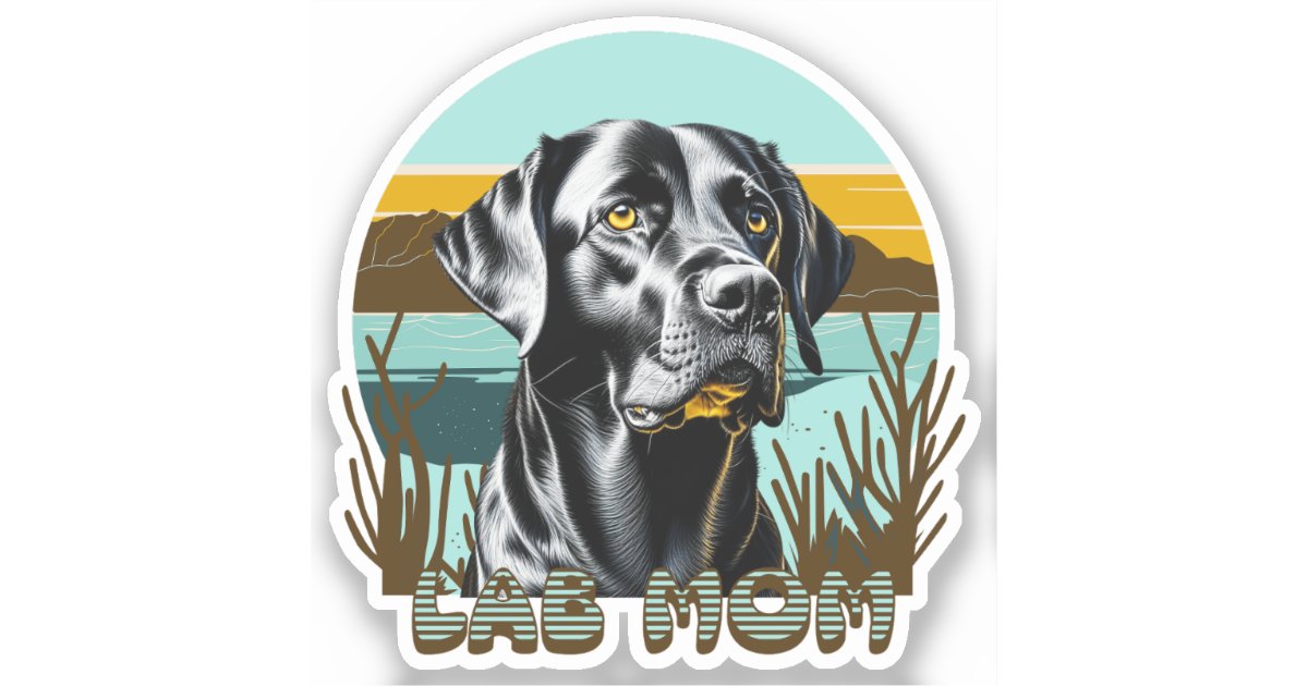 Black Lab | Lab Mom Dog Personalized Sticker | Zazzle