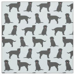 Black Labrador Retrievers Dog Silhouettes Pattern Fabric | Zazzle