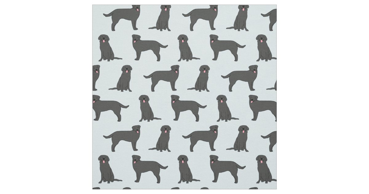 Black Lab Labrador Retriever Fabric | Zazzle
