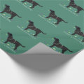 Black Lab Merry Christmas Design Wrapping Paper | Zazzle