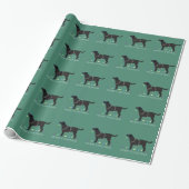 Black Lab Merry Christmas Design Wrapping Paper | Zazzle