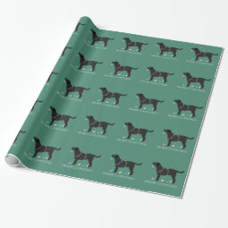 Black Lab Merry Christmas Design Wrapping Paper | Zazzle