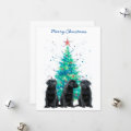 Black Lab Merry Christmas Labrador Cute Puppy Dog Holiday Card | Zazzle
