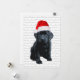 Black Lab Merry Christmas Labrador Dog Santa Puppy Holiday Card | Zazzle