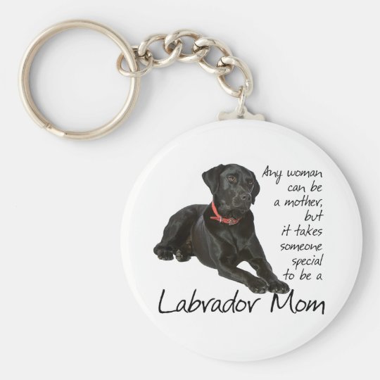 Black Lab Mom Keychain | Zazzle.com