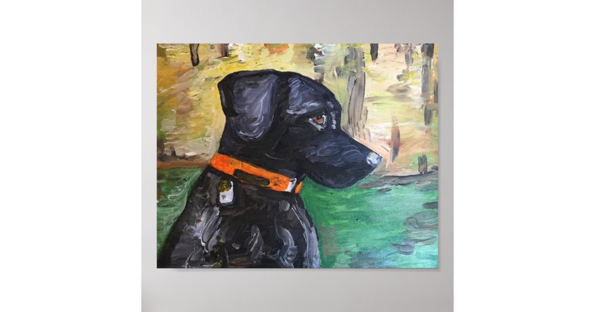 Black Lab Painting Poster | Zazzle