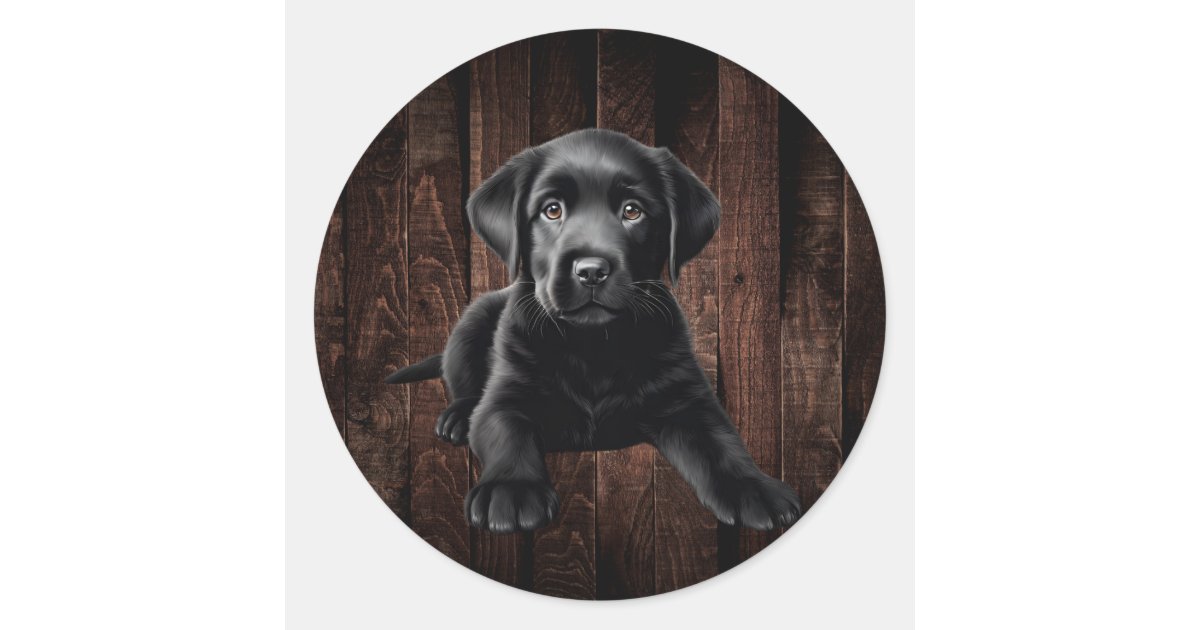 Black Lab Puppy Stickers | Zazzle