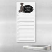 Black Lab Shopping List Magnetic Notepad | Zazzle