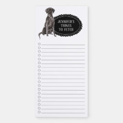 Black Lab Shopping List Magnetic Notepad | Zazzle