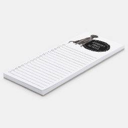 Black Lab Shopping List Magnetic Notepad | Zazzle