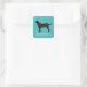 Black Lab Thinking of You Design Square Sticker | Zazzle