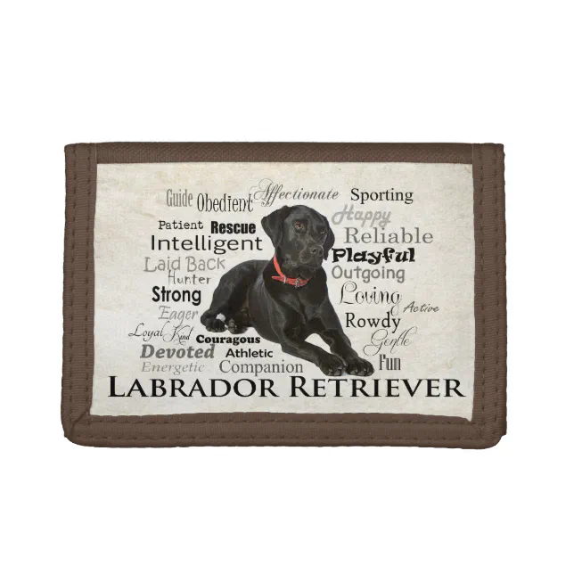 Black Lab Traits Wallet | Zazzle