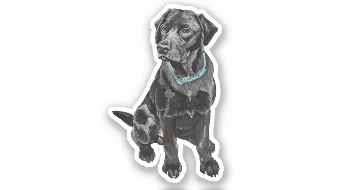 Black Lab Vinyl Sticker | Zazzle
