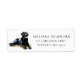 Black Lab Watercolor Labrador Return Address Label | Zazzle