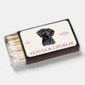 Black lab watercolor Wedding Matchbox Favors Matchboxes | Zazzle