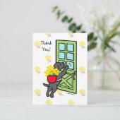 Black Lab with Daffodils Postcard | Zazzle