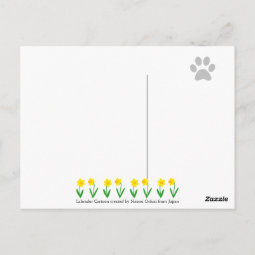 Black Lab with Daffodils Postcard | Zazzle