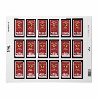 Black Label Bee Pollen Product Labels | Zazzle