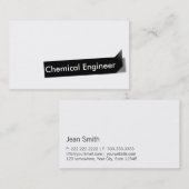 Black Label Chemical Engineer Business Card | Zazzle