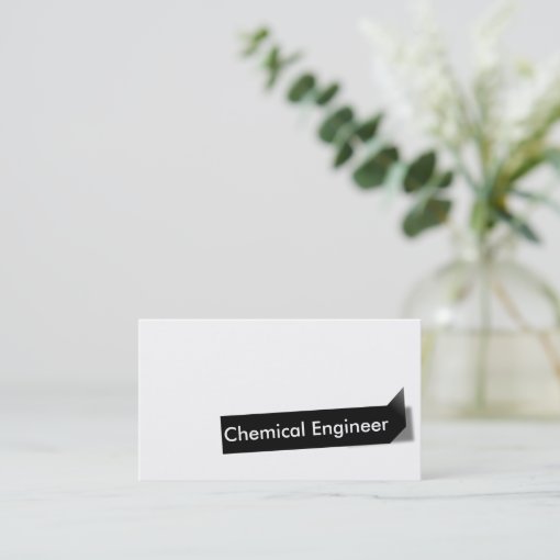Black Label Chemical Engineer Business Card | Zazzle