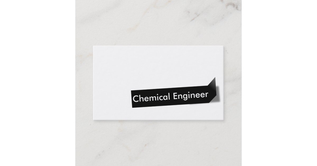 Black Label Chemical Engineer Business Card | Zazzle