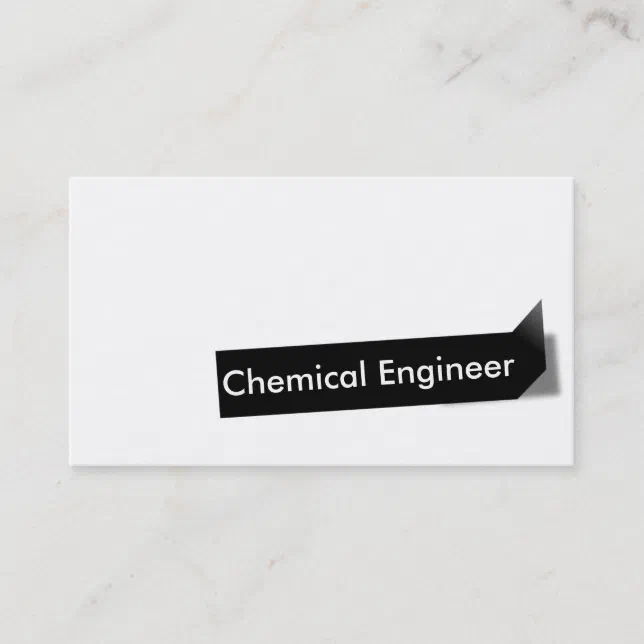 Black Label Chemical Engineer Business Card | Zazzle