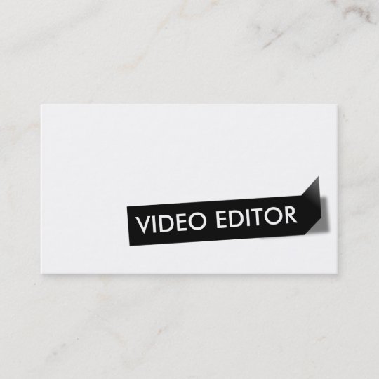 Black Label Video Editor Business Card | Zazzle.com