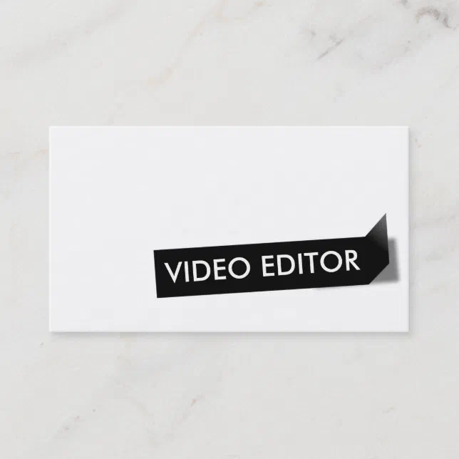 Black Label Video Editor Business Card | Zazzle