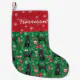 Black Labradoodle Dog custom name Small Christmas Stocking | Zazzle