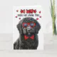 Black Labradoodle Made for Loving You Valentine Holiday Card | Zazzle