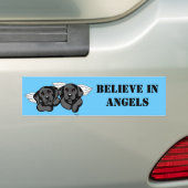 Black Labrador Angels (Rainbow Bridge) Bumper Sticker | Zazzle